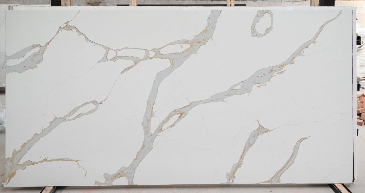 Calacatta Gold Quartz Countertops - China Rquartz Surfaces Manufacturer ...